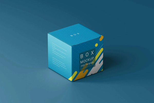 2 Square Boxes Mockups Perspective View Free Download | Resource Boy
