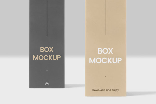 Front Sight of 2 Standing Boxes Mockup Free Download | Resource Boy