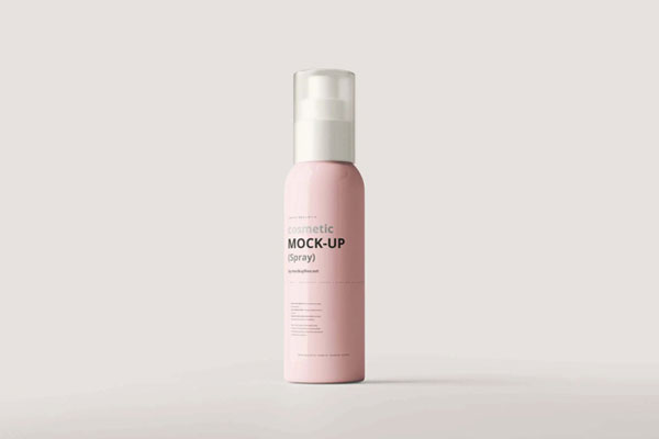Front Sight of Cosmetic Spray Bottle Mockup Free Download | Resource Boy