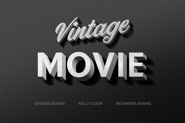 Vintage Movie Text Effect Free Download | Resource Boy