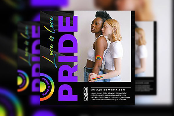 4 Vibrant Pride Month Flyer / Instagram Post Templates Free Download ...
