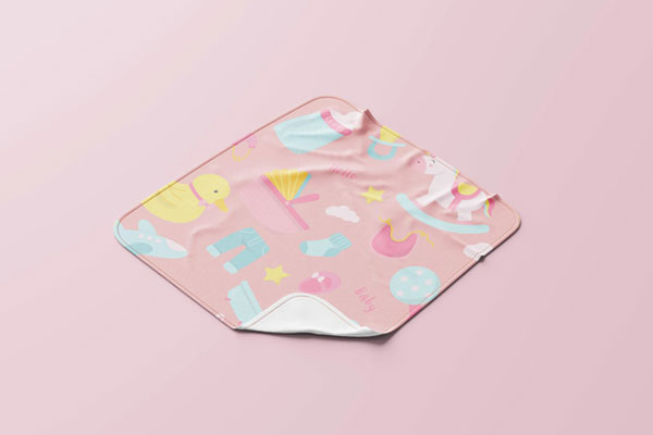 5 Square Baby Blanket Mockups in Varied Views Free Download | Resource Boy
