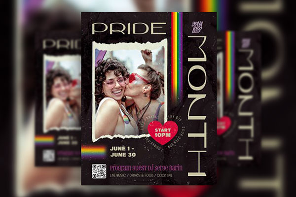 Classy Pride Month Flyer Template Free Download | Resource Boy