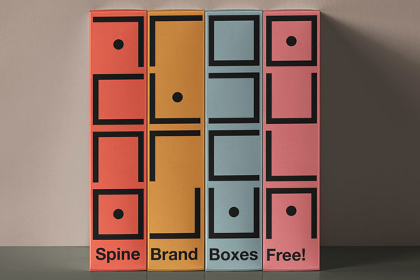 Front Sight of Set Spine Boxes Mockup Free Download | Resource Boy