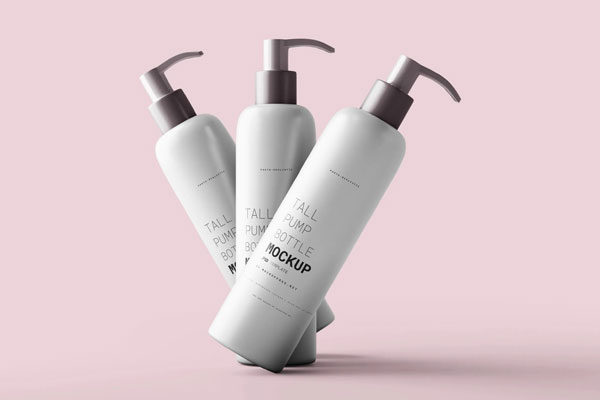 6 Tall Pump Bottles Mockups in Varied Sights Free Download | Resource Boy