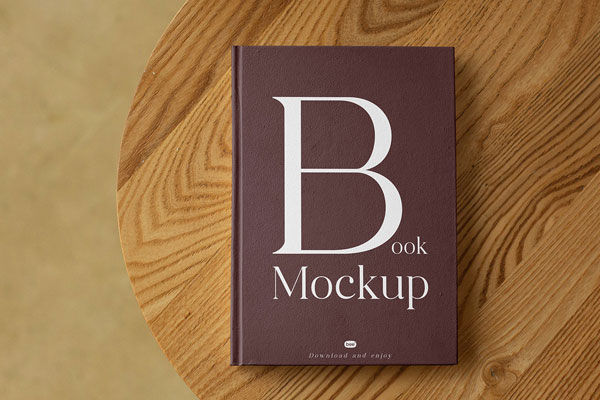 Top View of Book Cover Mockup on Table Free Download | Resource Boy