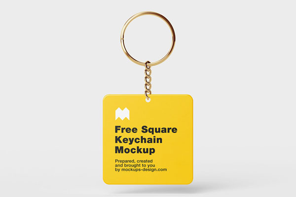 4 Mockups of Square Key Chain Free Download | Resource Boy