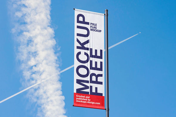 Pole Banner Mockup in 3 Shots Free Download | Resource Boy