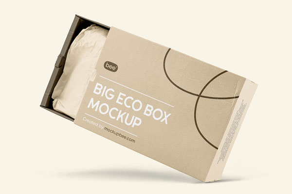 Facing Sight of Open Big Box Mockup Free Download | Resource Boy