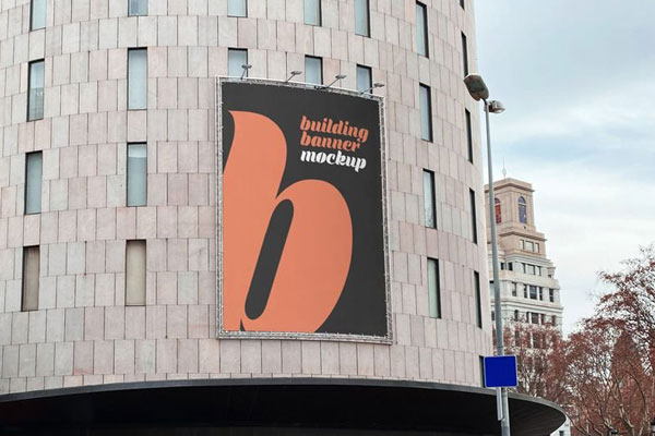 Perspective Sight of Building Banner Mockup Free Download | Resource Boy