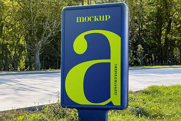 Perspective Vision of City Light Outdoor Advertising Mockup Free ...