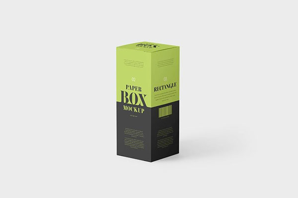 Perspective View of Long Rectangle Box Mockup Free Download | Resource Boy