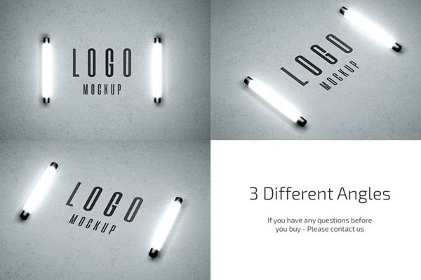 3 Showcases of Logo Mockup with Lights Free Download | Resource Boy