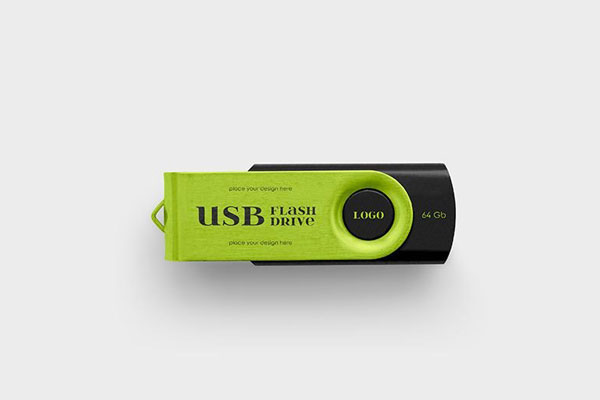 2 Shots of USB Flash Drive Mockup Free Download | Resource Boy