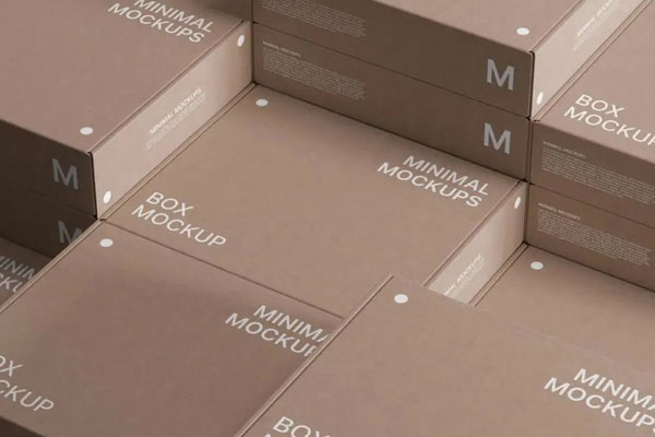 Stacked Boxes Mockup in Perspective Sight Free Download | Resource Boy