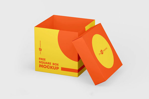 3 Shots of Square Boxes Mockup Free Download | Resource Boy