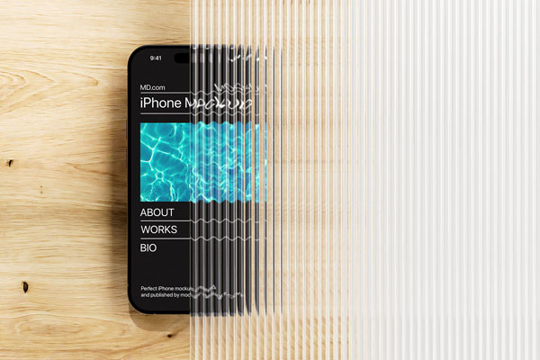 4 Showcases of iPhone 15 Mockup with Wavy Glass Free Download ...