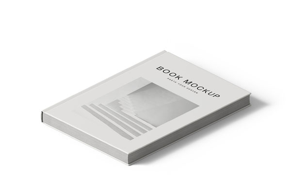Isometric Hardcover Book Mockup on the Floor Free Download | Resource Boy