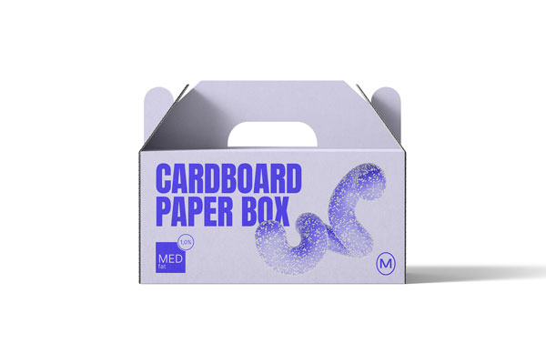 Cardboard Paper Box Mockup in Front View Free Download | Resource Boy