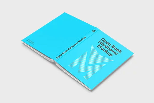 Open Book Hardcover Mockup in 3 Sights Free Download | Resource Boy