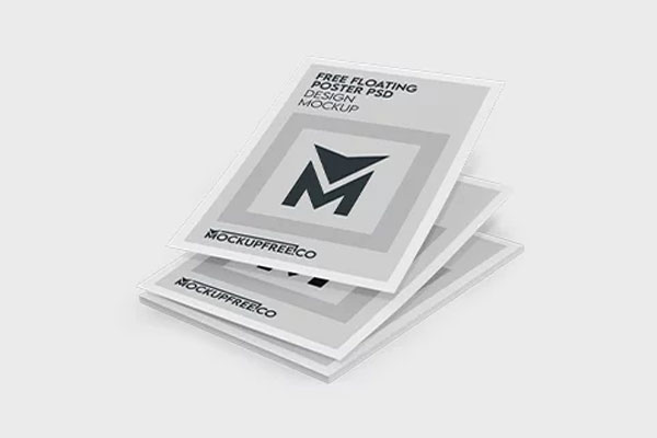 3 Showcases of Floating Poster Mockup Free Download | Resource Boy