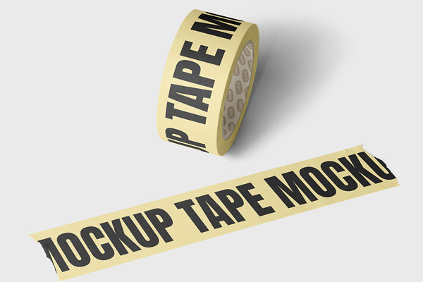 Adhesive Tape Scene Mockup Free Download | Resource Boy