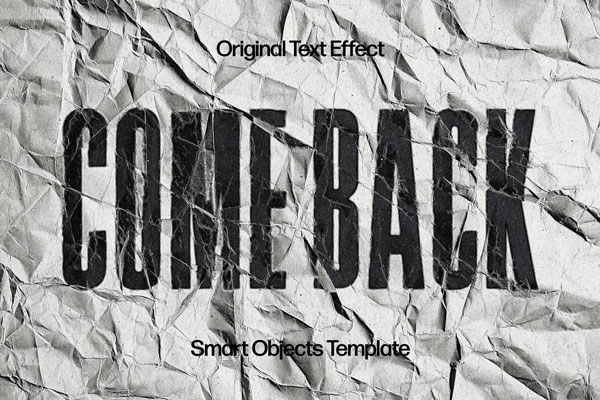 Paper Text Effects - PSD Free Download (2025) | Resource Boy