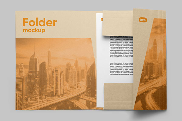 Folder with Letterhead Mockup Free Download | Resource Boy