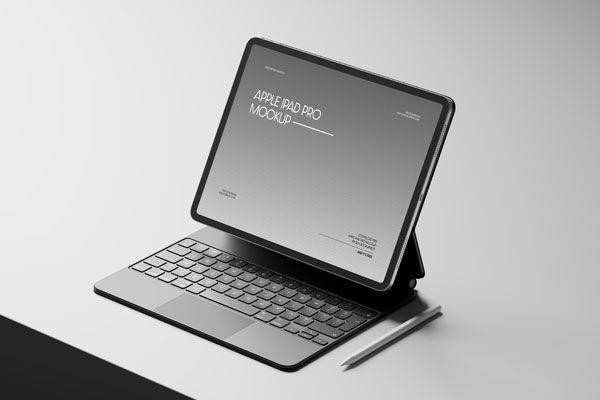 iPad Pro with Magic Keyboard Mockup Free Download | Resource Boy