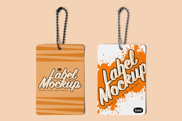 Label with Chain Mockups Free Download | Resource Boy