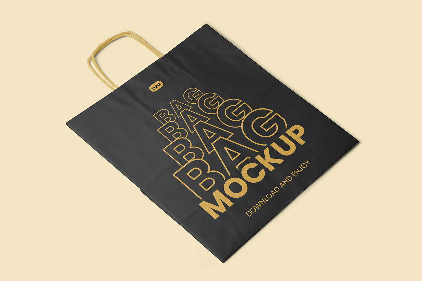 Paper Bag in Perspective Mockup Free Download | Resource Boy