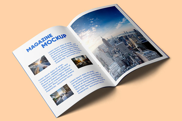 Perspective A4 Magazine Mockup Free Download | Resource Boy
