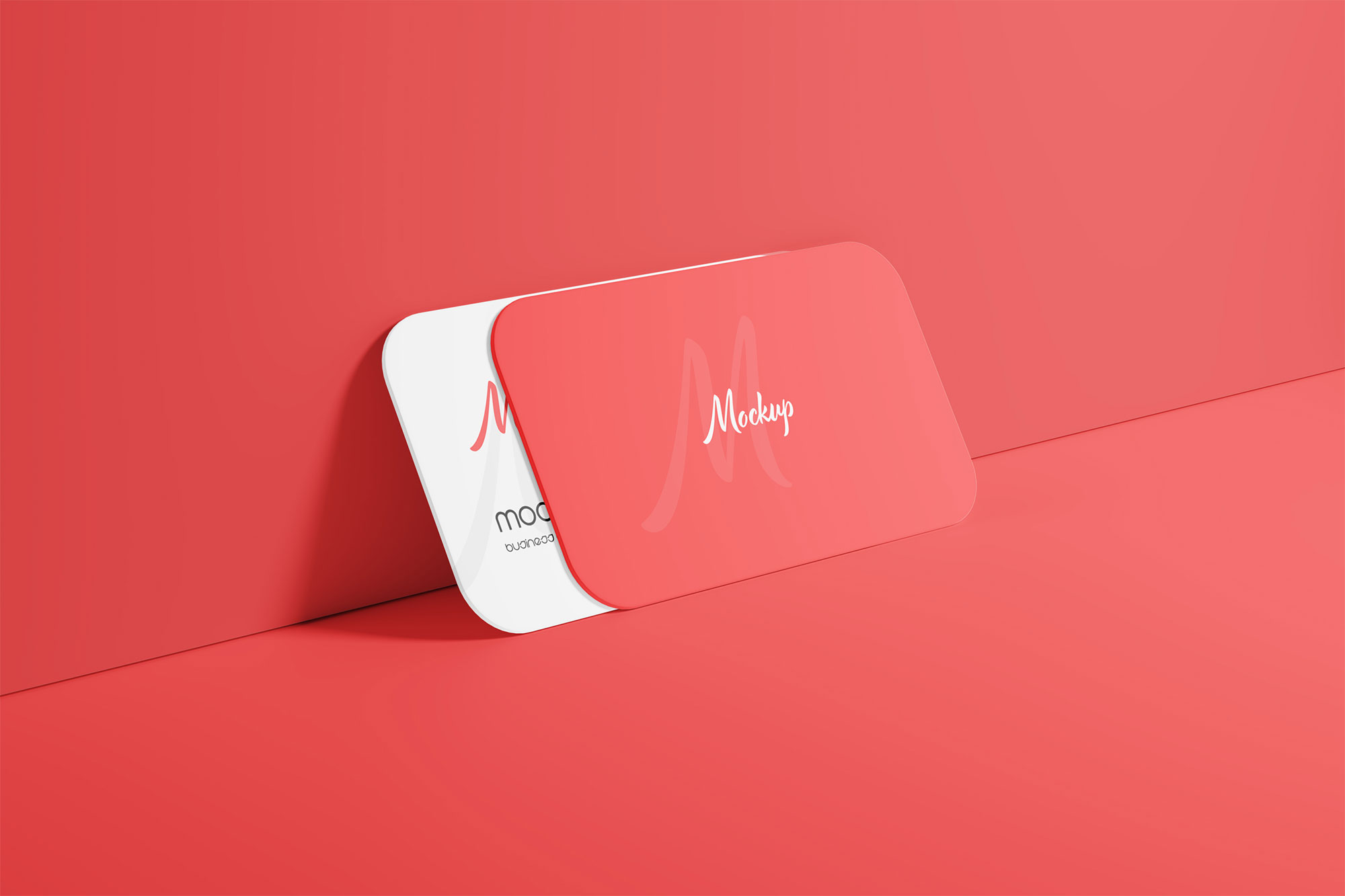 Round Corner Business Card Mockup Free Download | Resource Boy