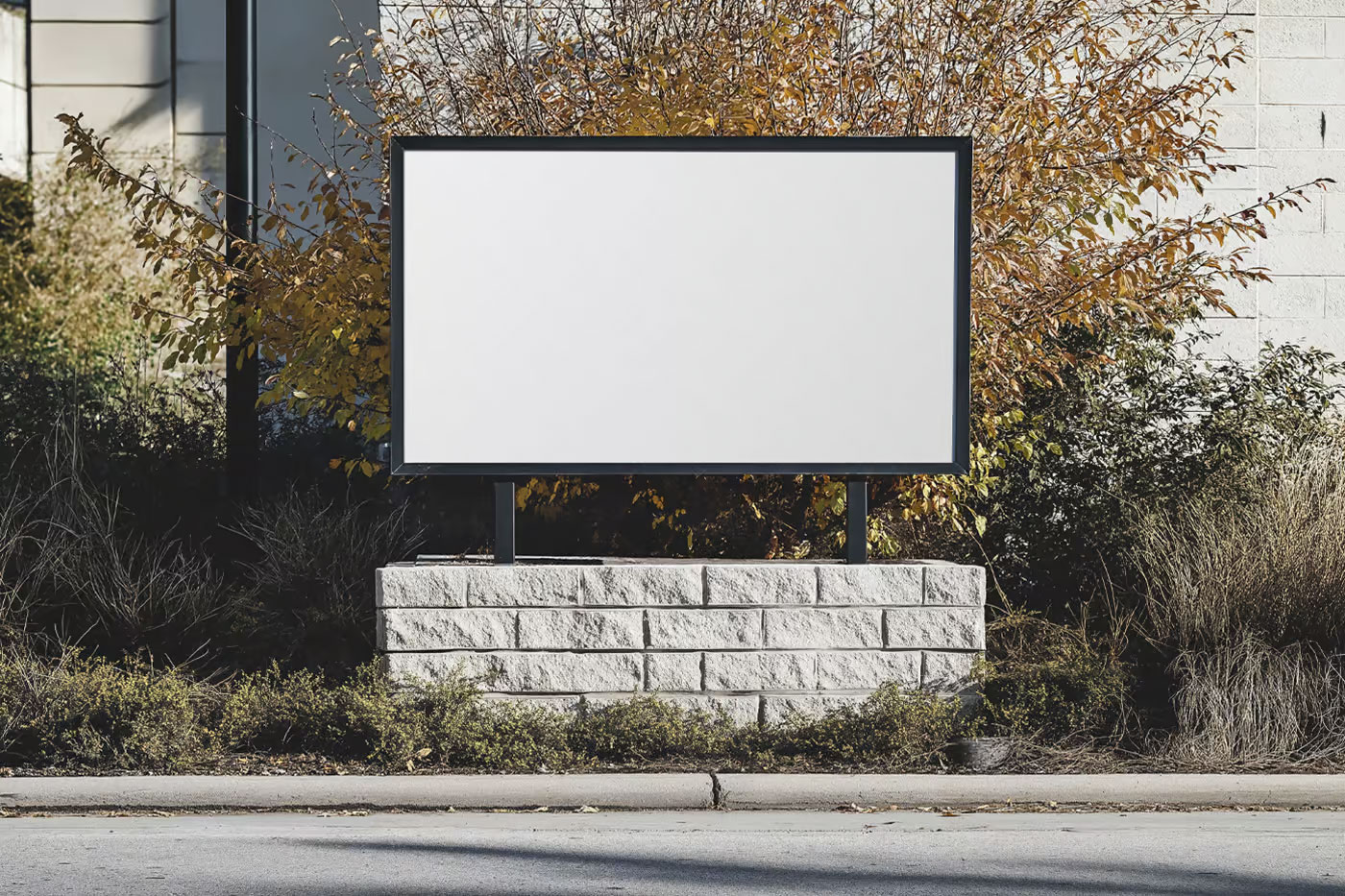 Small Horizontal Billboard Mockup Free Download | Resource Boy