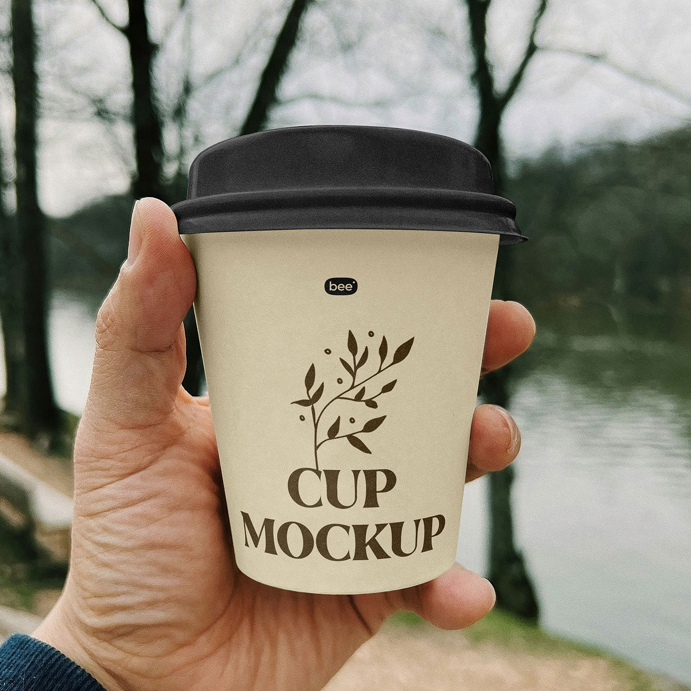 Small Paper Cup in Hand Mockup Free Download | Resource Boy