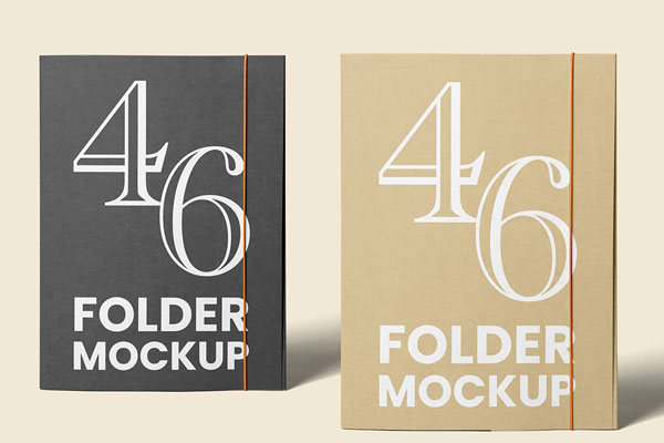 Standing Folder Mockups Free Download | Resource Boy