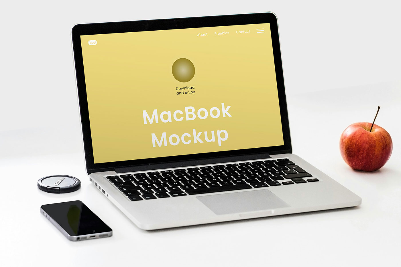 Studio MacBook Screen Mockup Free Download | Resource Boy