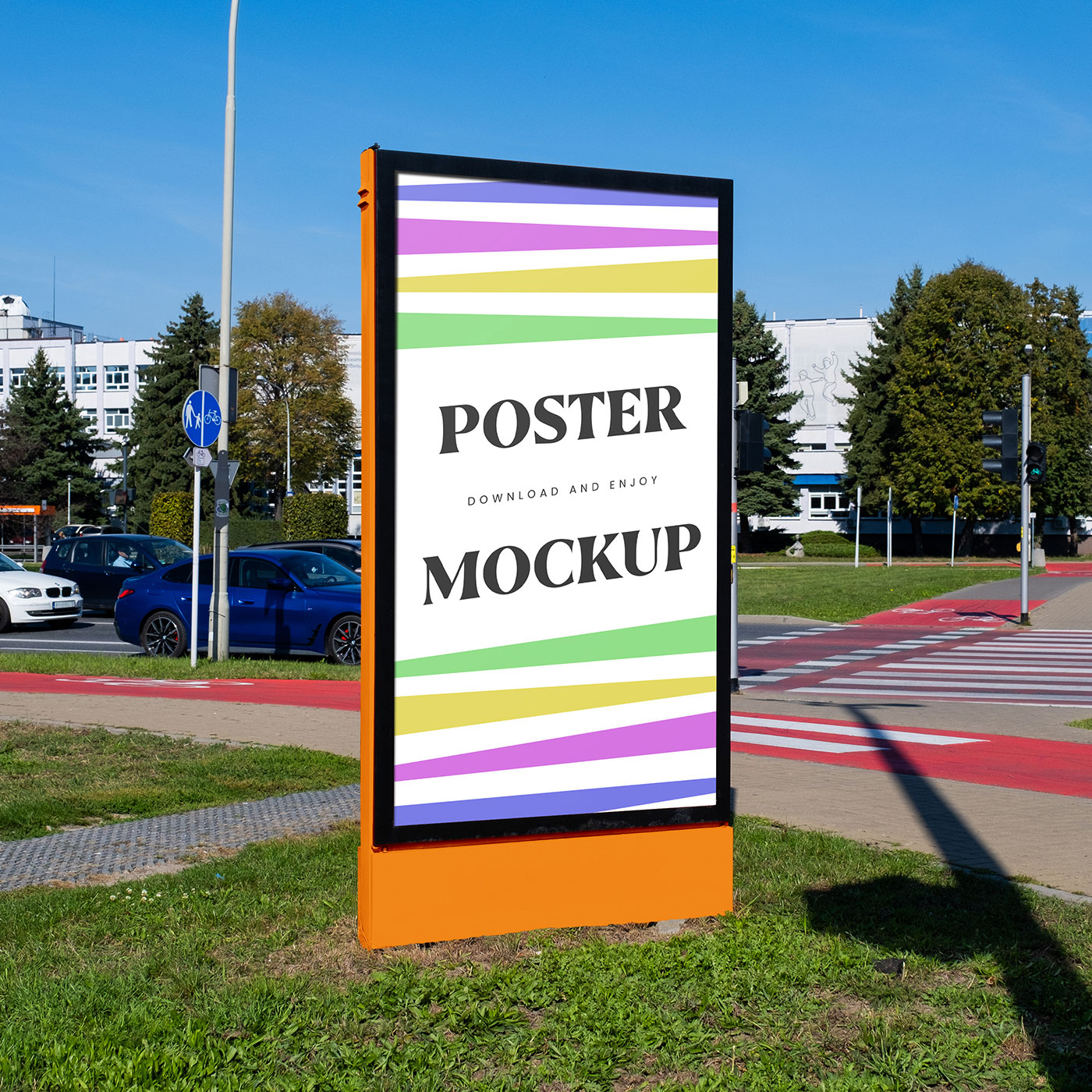 Sunny Citylight Display Mockup Free Download | Resource Boy