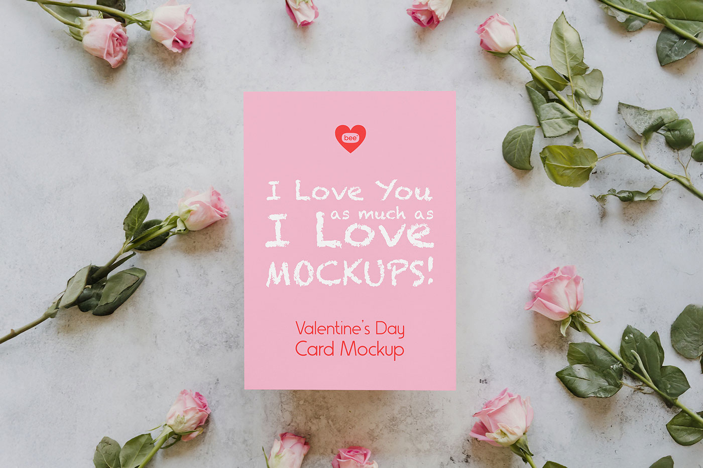 Valentines Day Card Mockup Free Download | Resource Boy