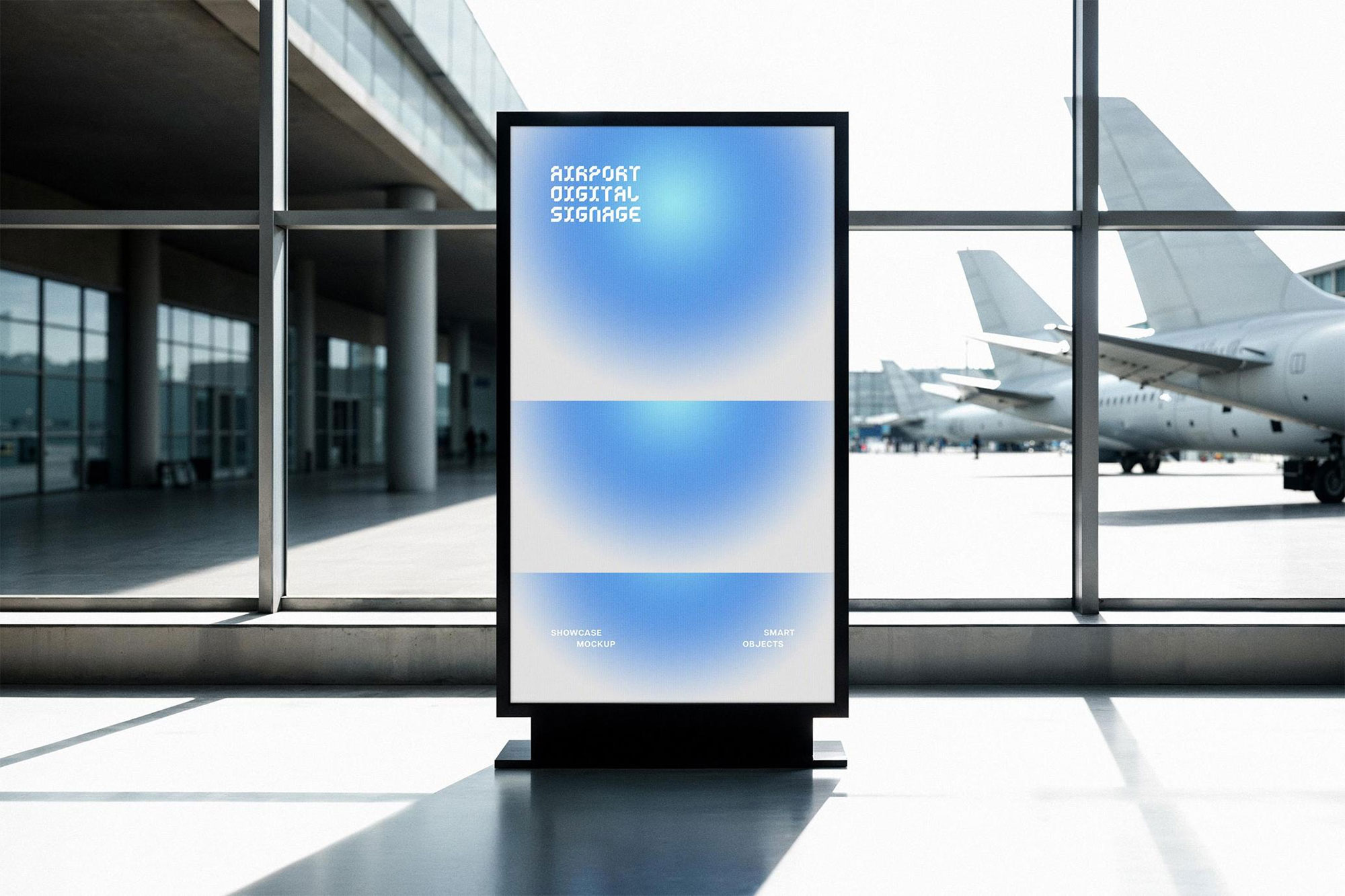 Airport Digital Screen Mockup Free Download | Resource Boy