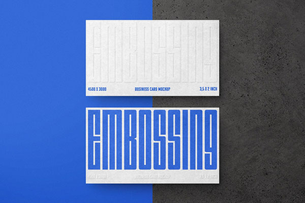 Embossing Business Card Mockup Free Download | Resource Boy