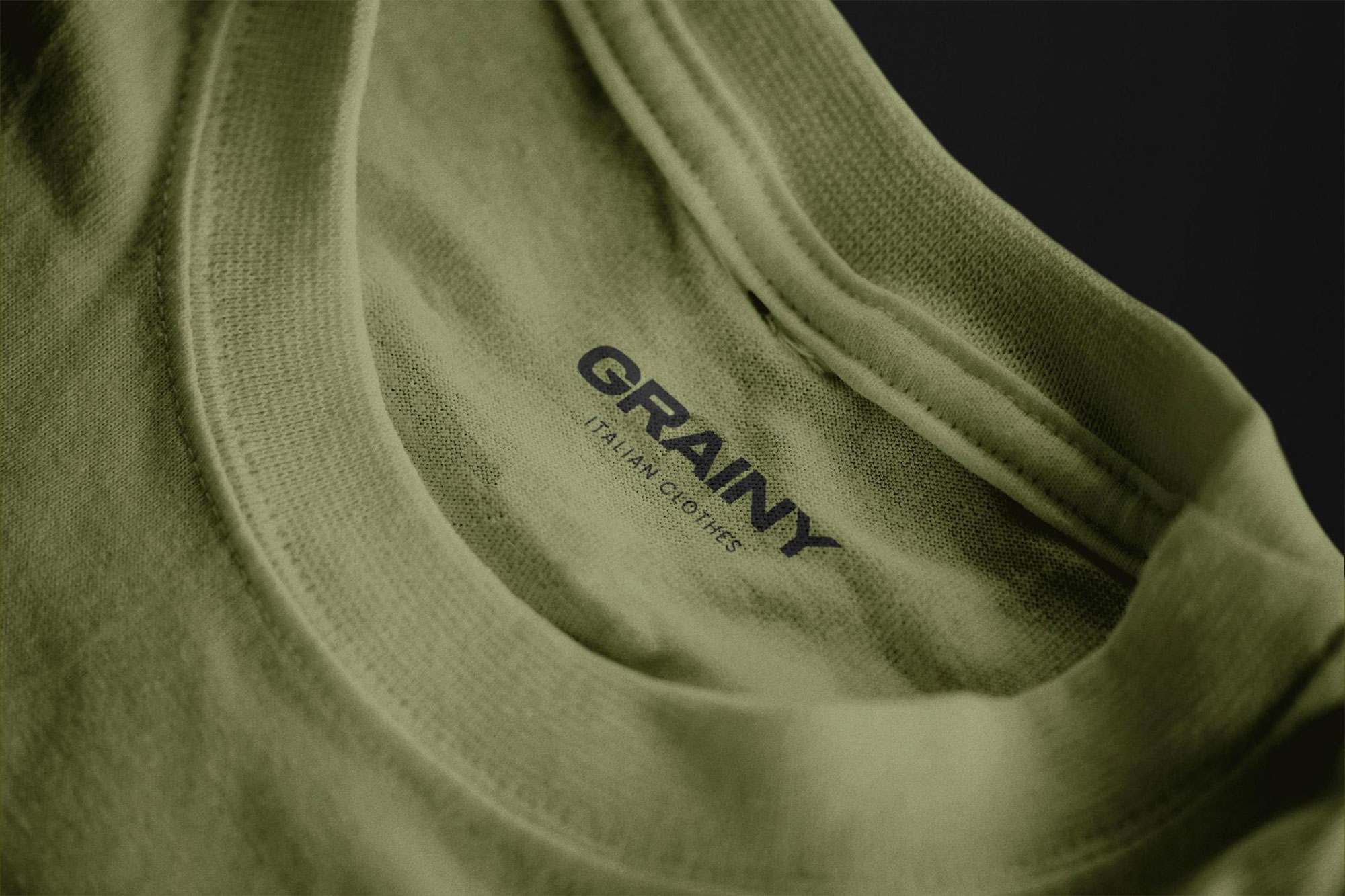 Grainy Neck Label T-Shirt Mockup Free Download | Resource Boy