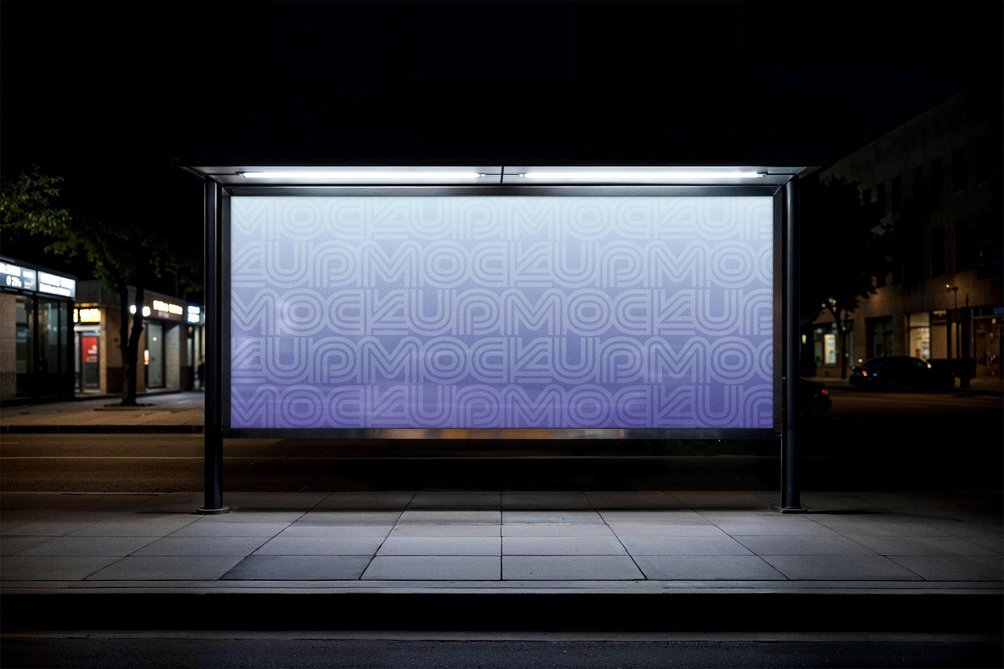 Bus Stop Billboard Template