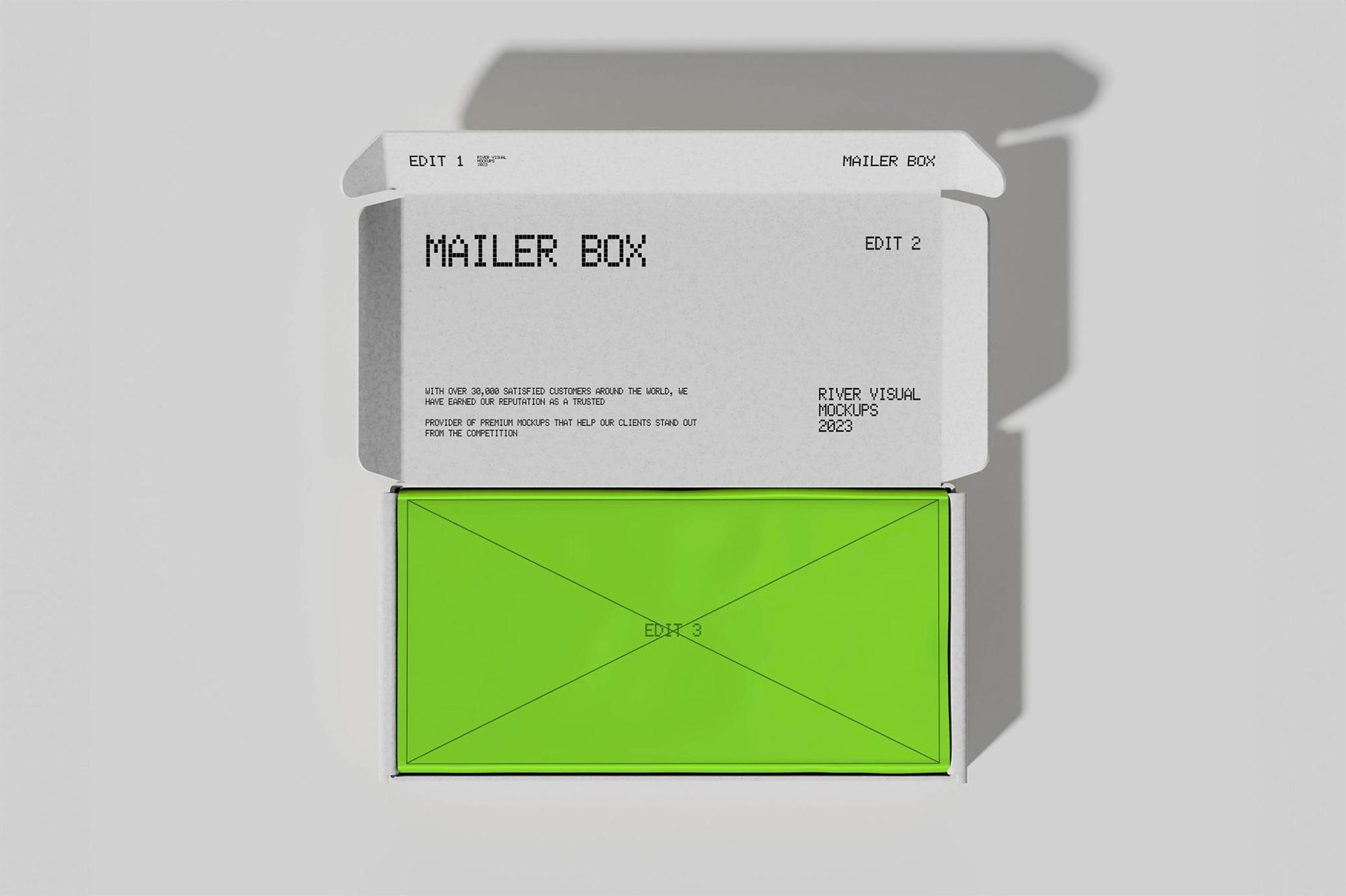 Top View Opened Mailer Box Mockup Free Download | Resource Boy