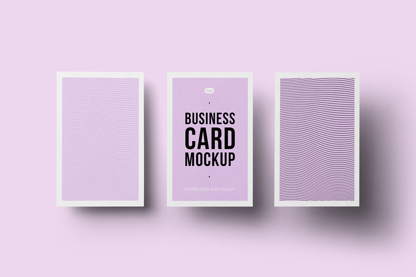 Triple Business Card Mockup Free Download | Resource Boy