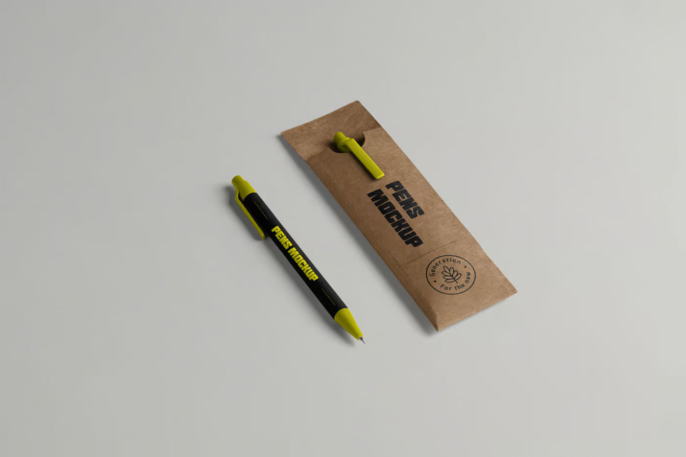Two Pens with Case Mockup Free Download | Resource Boy