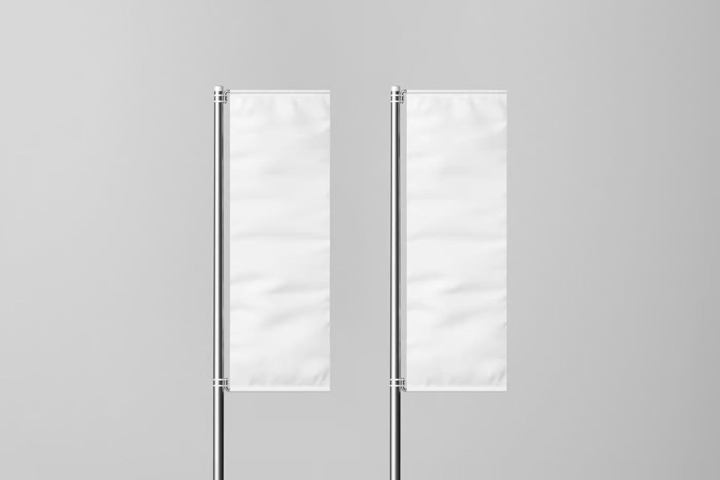 Vertical Flag on Pole Mockup Free Download | Resource Boy