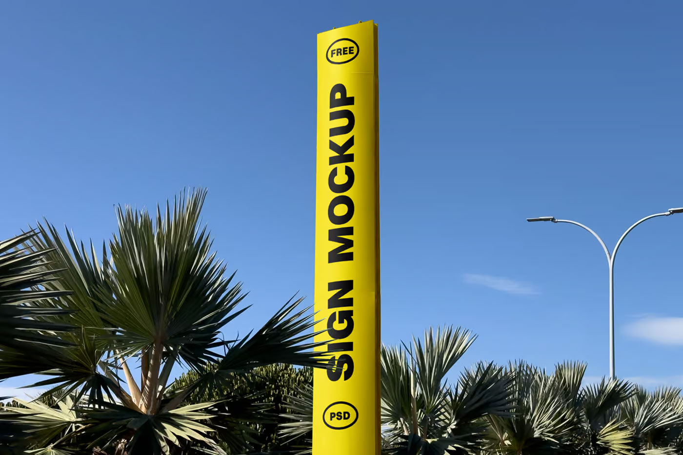 Vertical Sign Mockup Free Download | Resource Boy