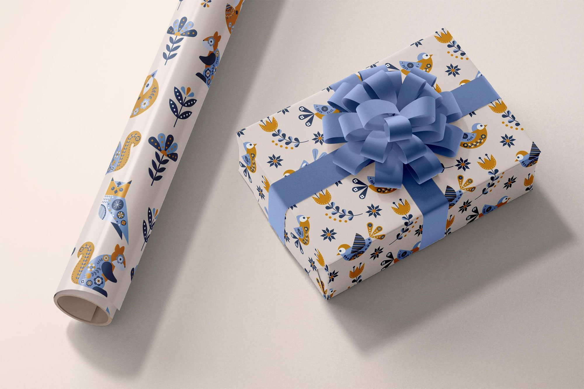 Wrapping Paper Box Mockup Free Download | Resource Boy