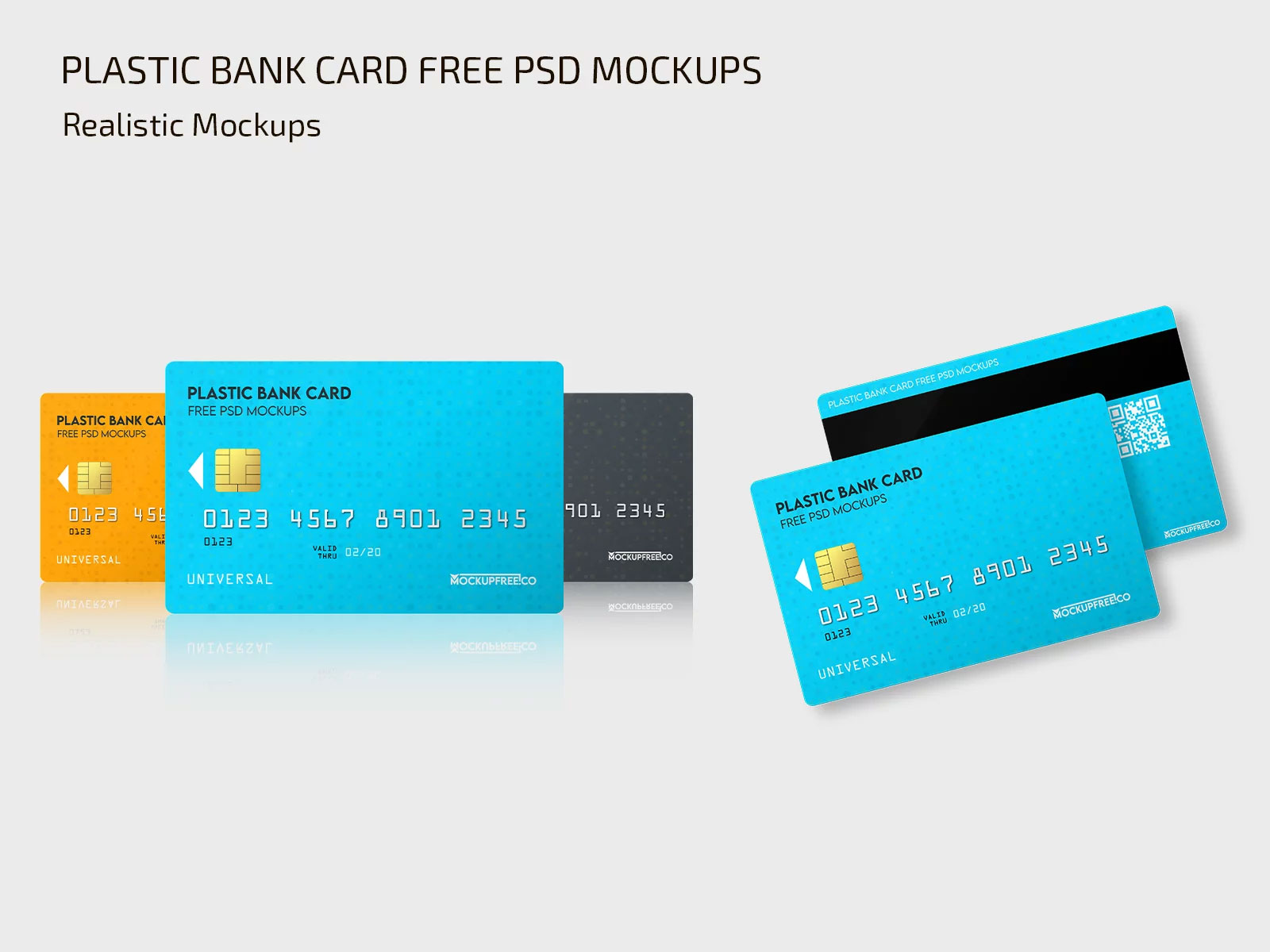 2 Plastic Bank Card Mockups Free Download | Resource Boy